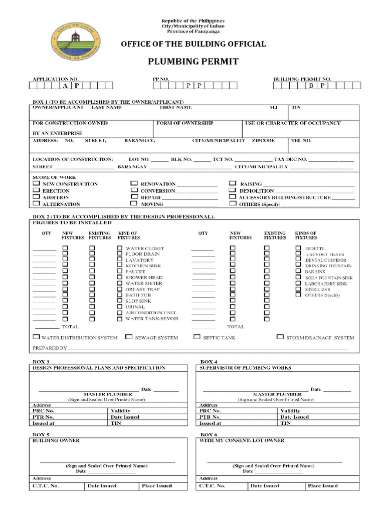 Plumbing Permit | PDF