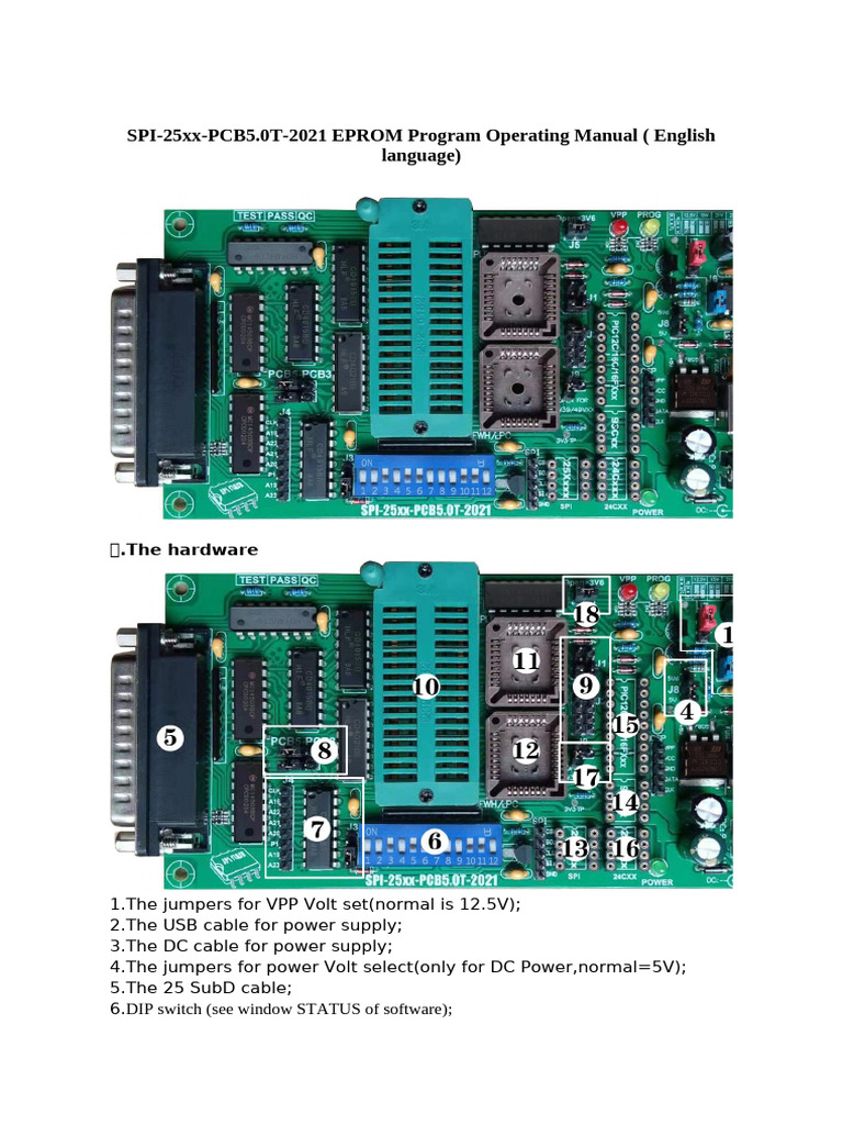 EPROM Programmer Manual for SPI-25xx | PDF | Flash Memory | Electronics
