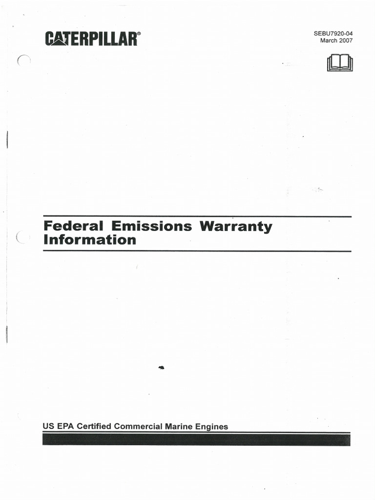 Caterpillar - Federal Emissions Warranty Information - US EPA Certified ...