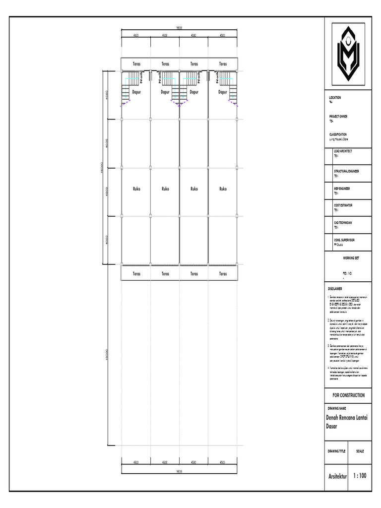 Denah Ruko 4 Pintu-Rev 1 | PDF