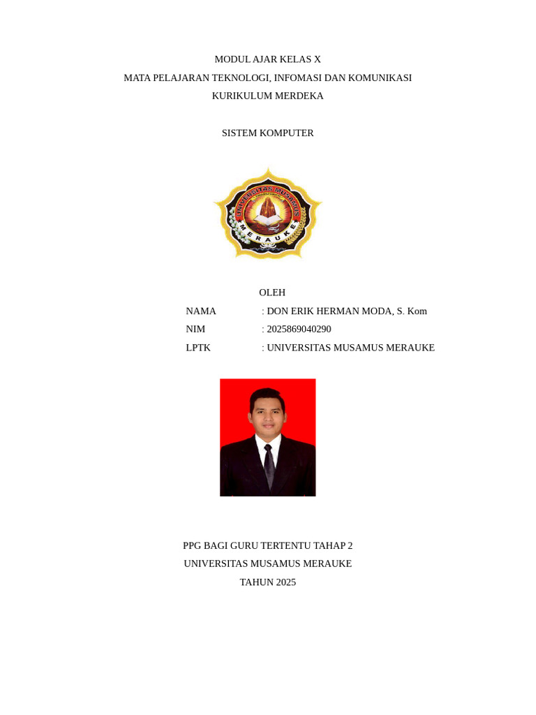 Modul Ajar PPG Erik. Ukin Fix | PDF