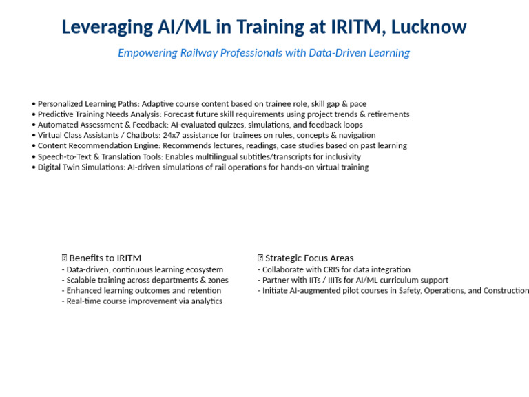 AI ML For IRITM Training | PDF