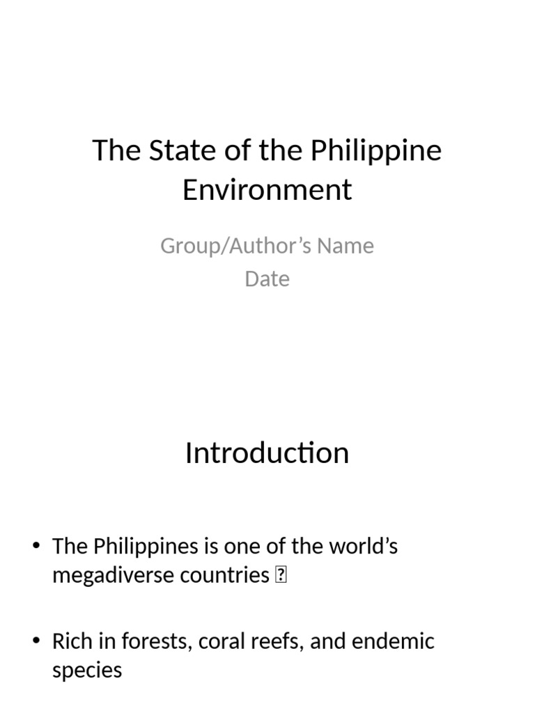 Philippine Environmental Challenges & Solutions | PDF | Sustainability ...