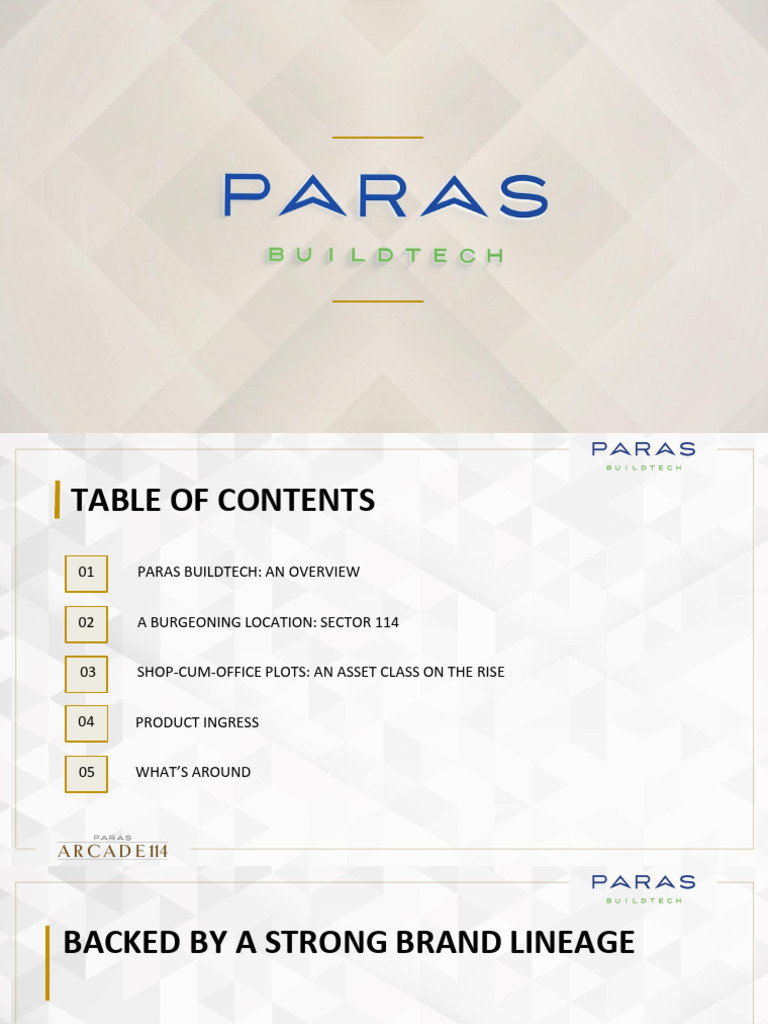 Paras Arcade Brand Zoning Leasing | PDF