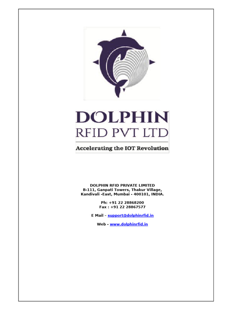 Dolphin RFID UHF USB Reader Overview | PDF | Radio Frequency ...
