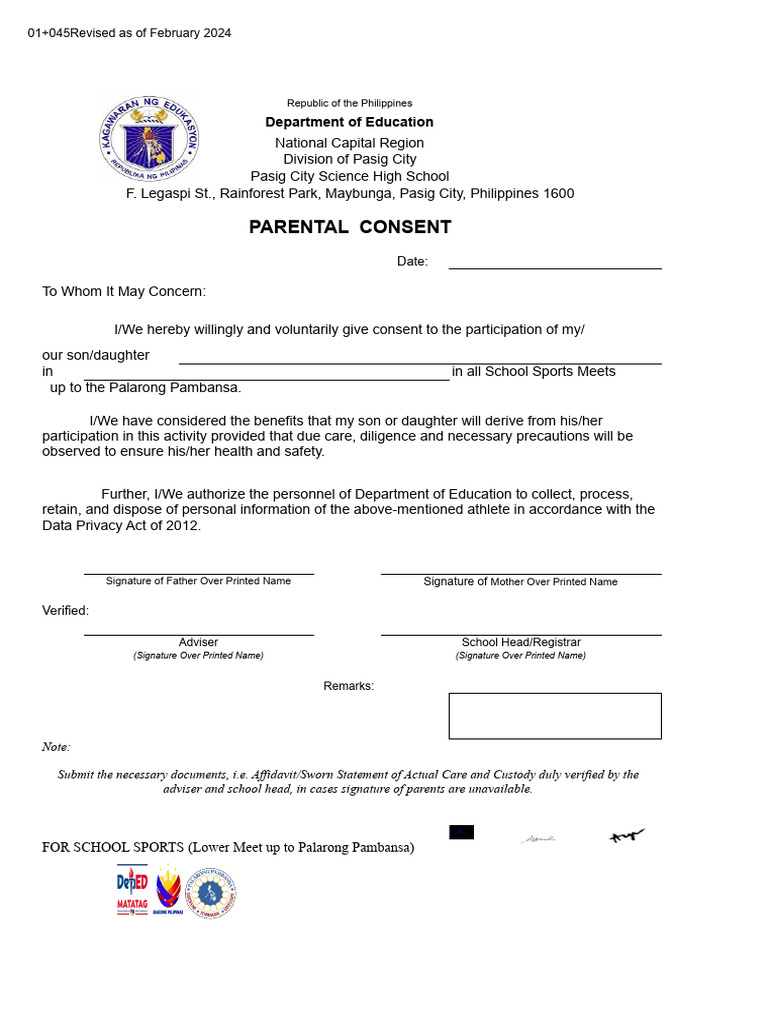 Parental Consent | PDF