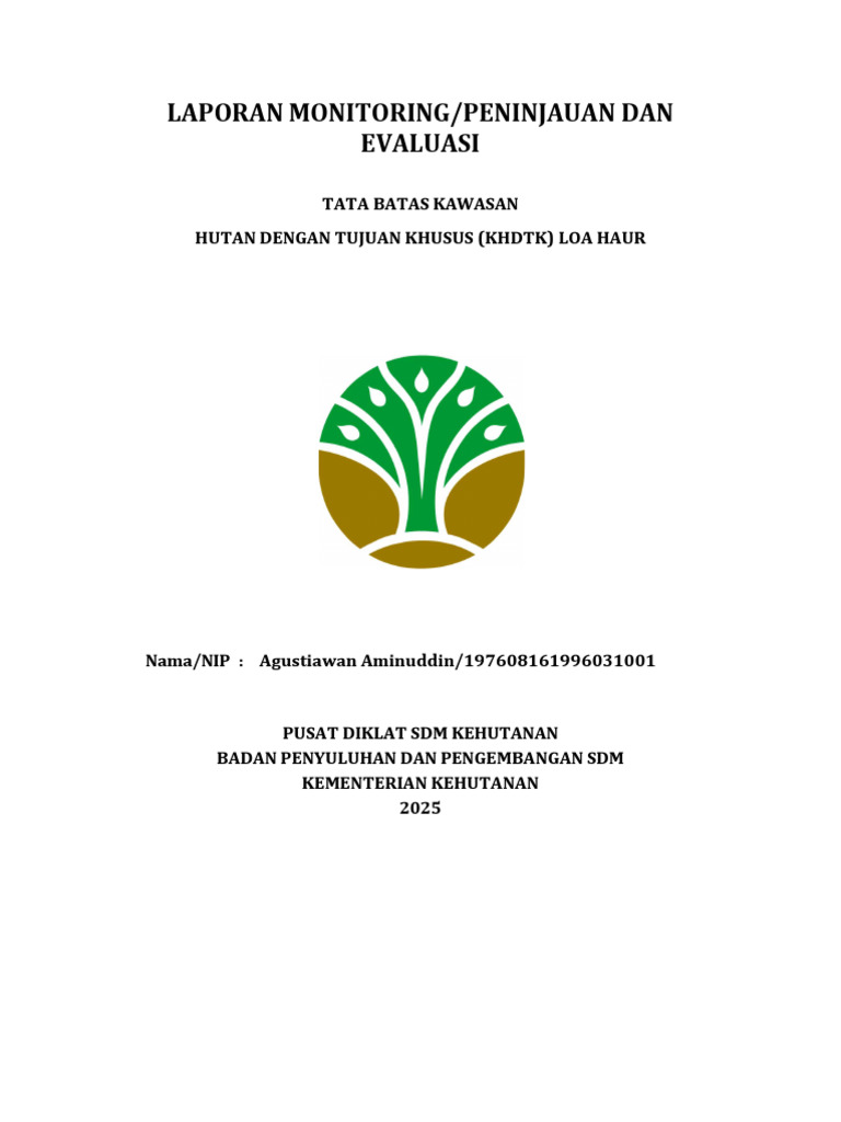 Evaluasi Tata Batas KHDTK Loa Haur | PDF