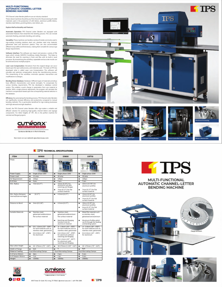 Automatic Channel Letter Bending Machine | PDF | Bending | Mechanical ...