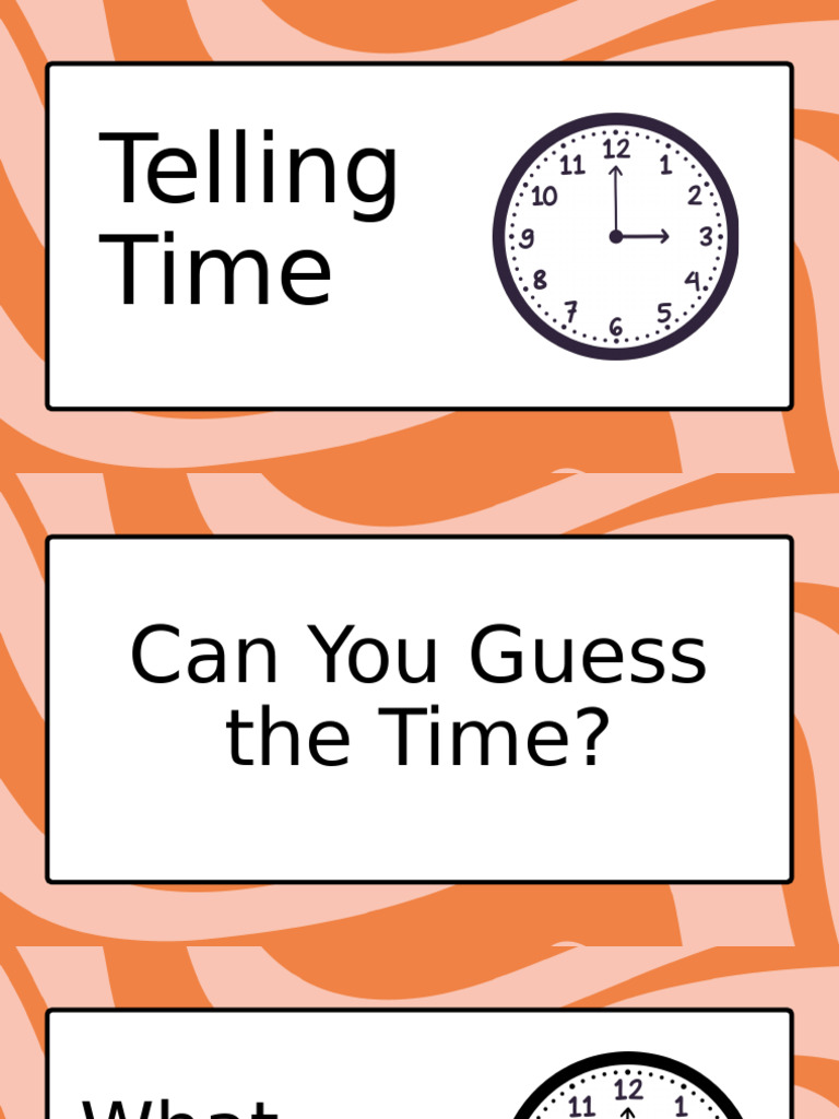 M3 Telling Time Game Warmup | PDF