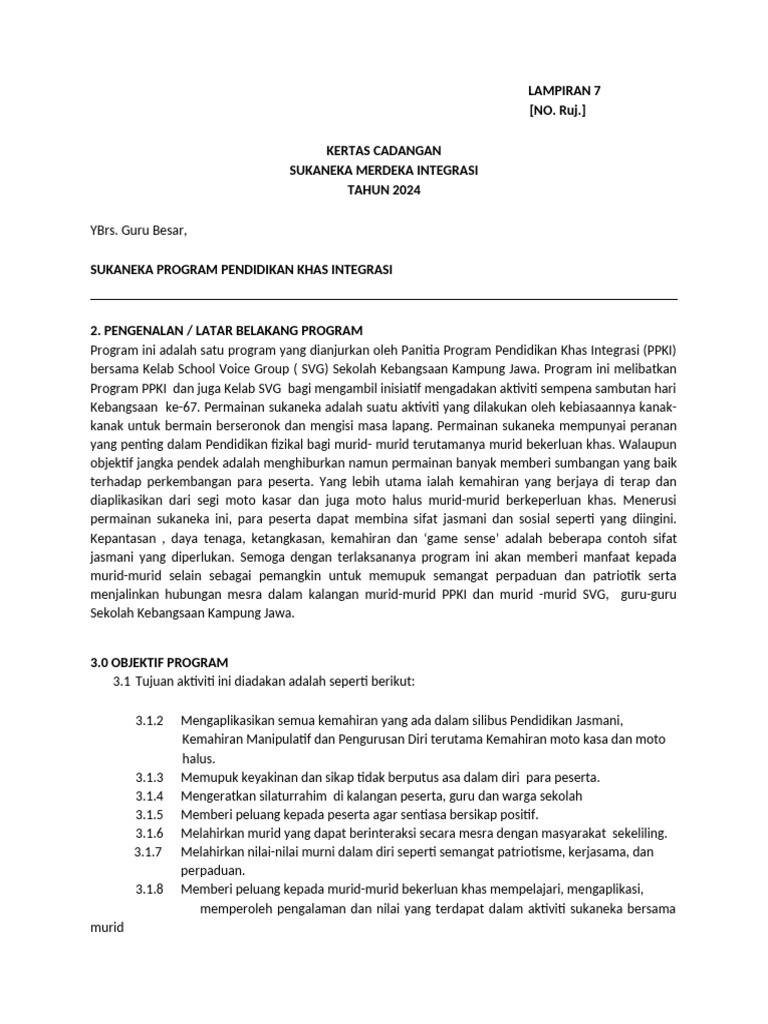 Sukaneka Merdeka PPKI 2024 | PDF