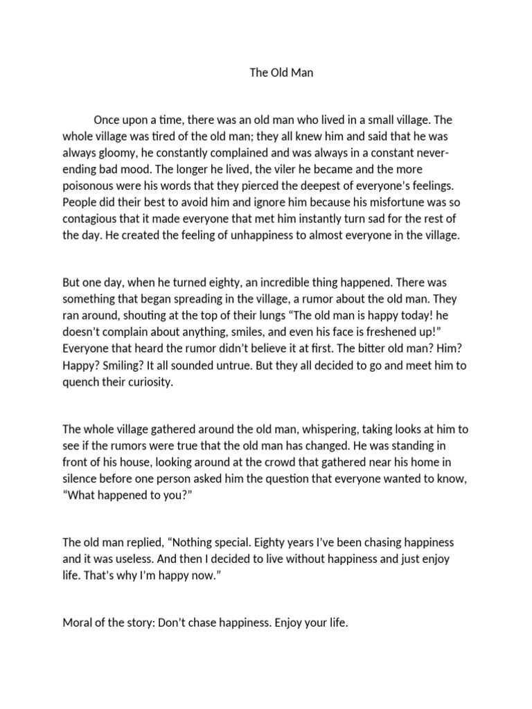 The Old Man's Journey to Happiness | PDF