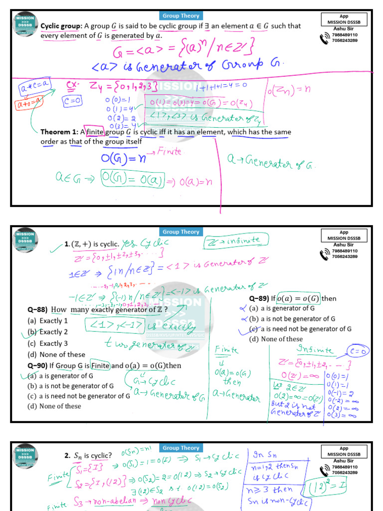 Lec-11 (Cyclic Group & Imp - 47933139 - 2025 - 04 - 29 - 08 - 10 | PDF | Group (Mathematics ...