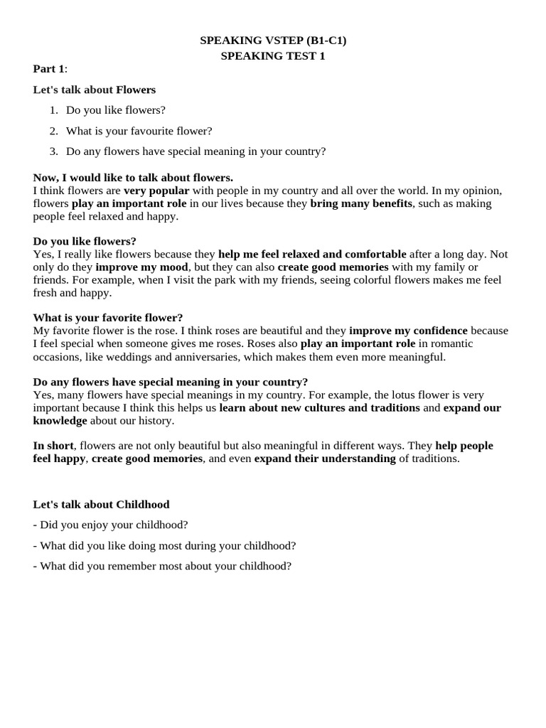 VSTEP Speaking Test Topics B1-C1 | PDF | Knowledge | Internet