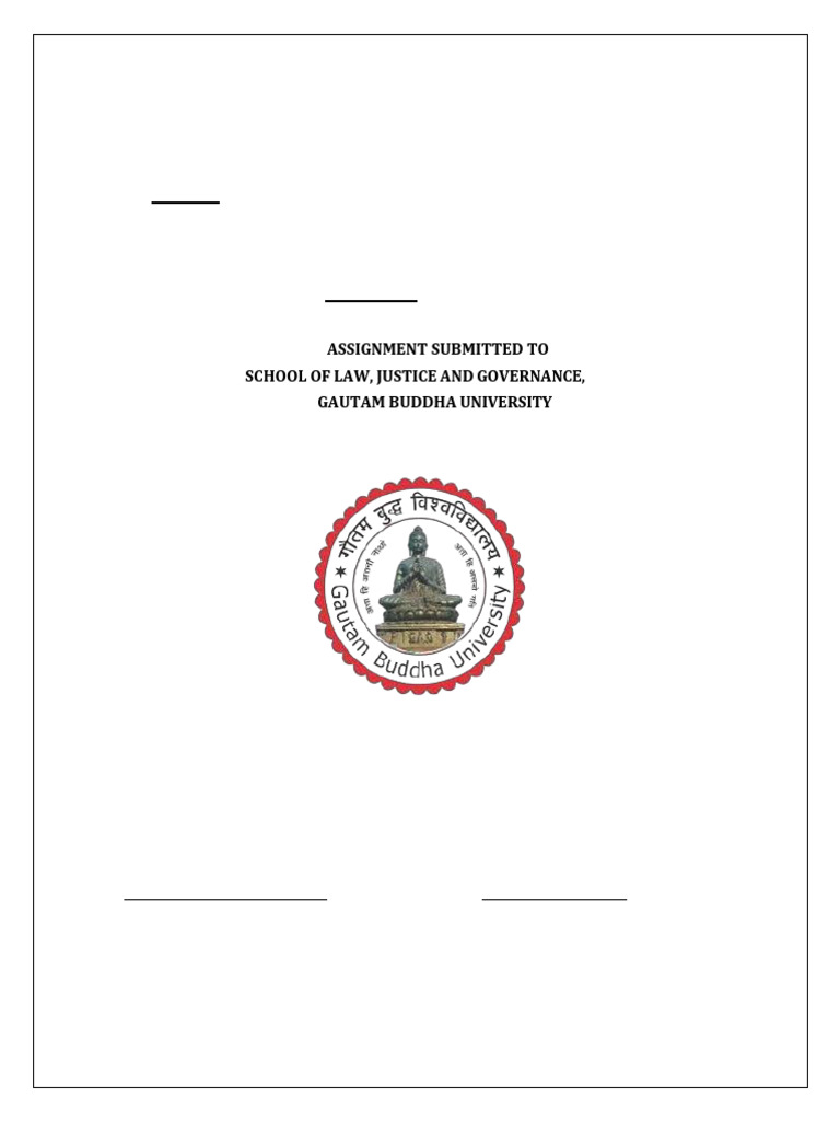 FRont Page GBU Cyber Law | PDF