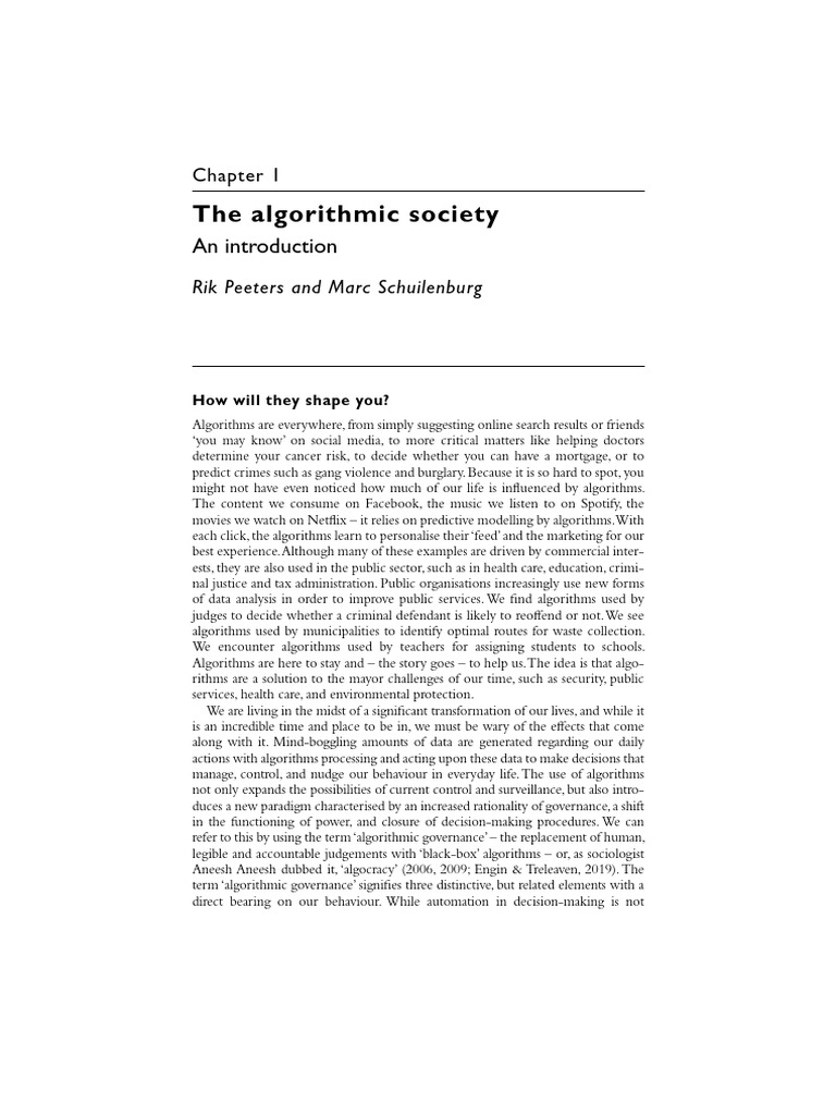 Understanding Algorithmic Governance | PDF | Machine Learning | Governance