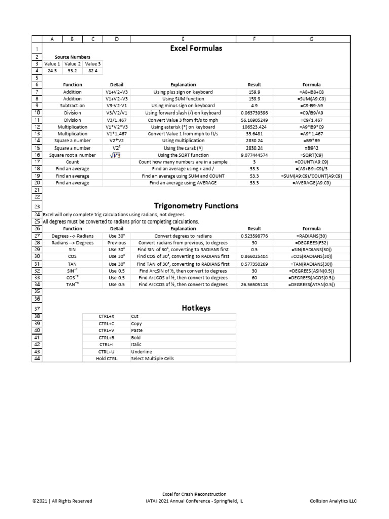 Excel For Recon Formula Sheet | PDF | Mathematical Objects | Functions And Mappings