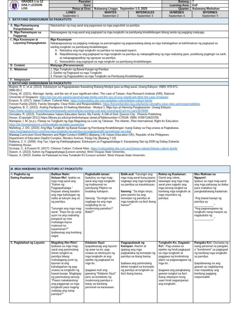 ESP7 Q2 Week 2 | PDF