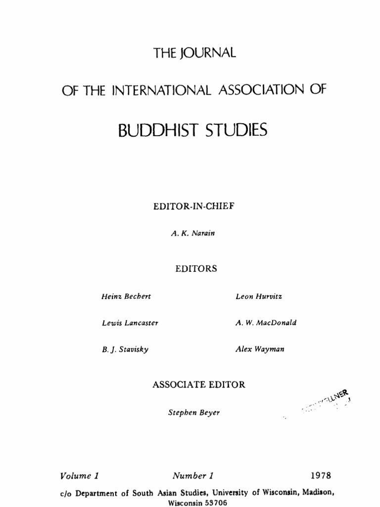 Alex Wayman - The Mahāsā Ghika and The Tathāgatagarbha | PDF | Dharma ...