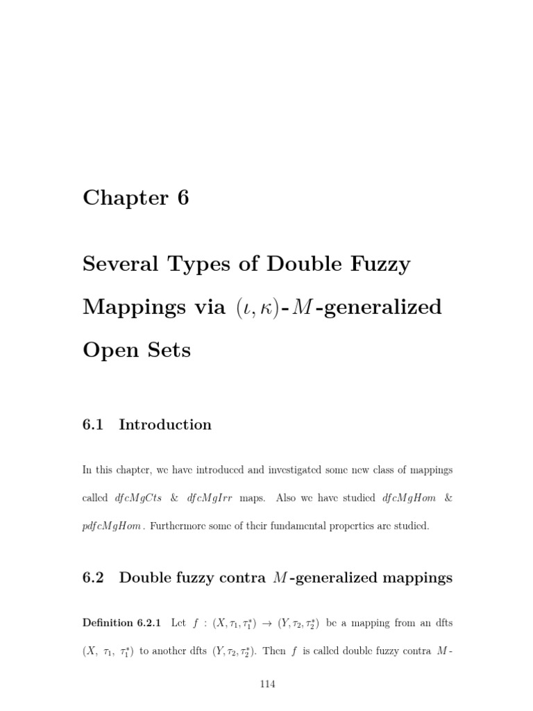 Double Fuzzy Mappings and Properties | PDF | Mathematical Objects ...