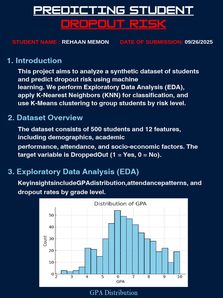 Predicting Student Dropout Risk Analysis | PDF