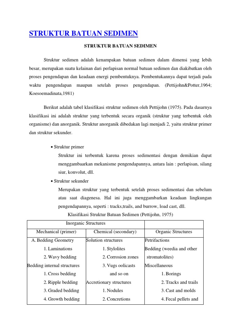 Struktur Batuan Sedimen | PDF