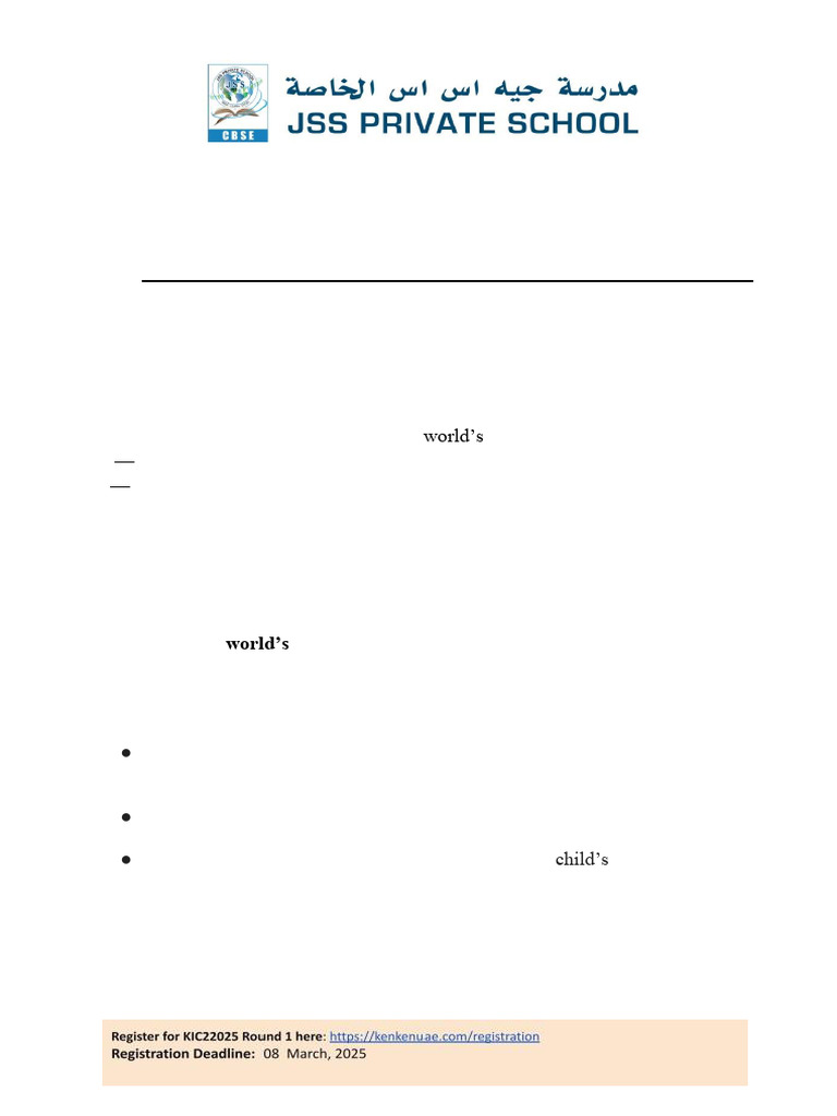 Circular 169 KenKen International Championship KIC 2025 Optional Grade ...