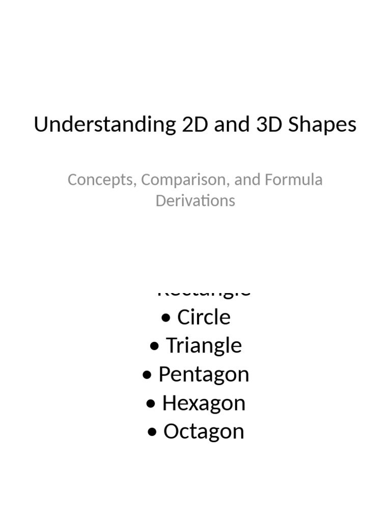 2D and 3D Shapes Presentation | PDF