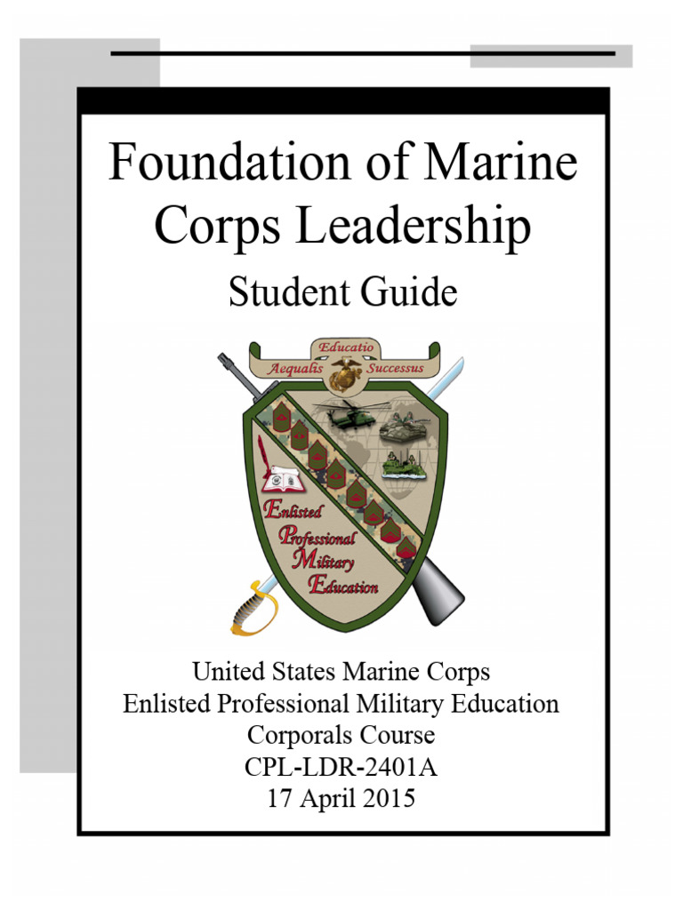 Marine Corps Leadership Foundations Guide | PDF | Leadership | Value ...