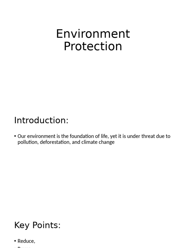Essential Steps for Environmental Protection | PDF