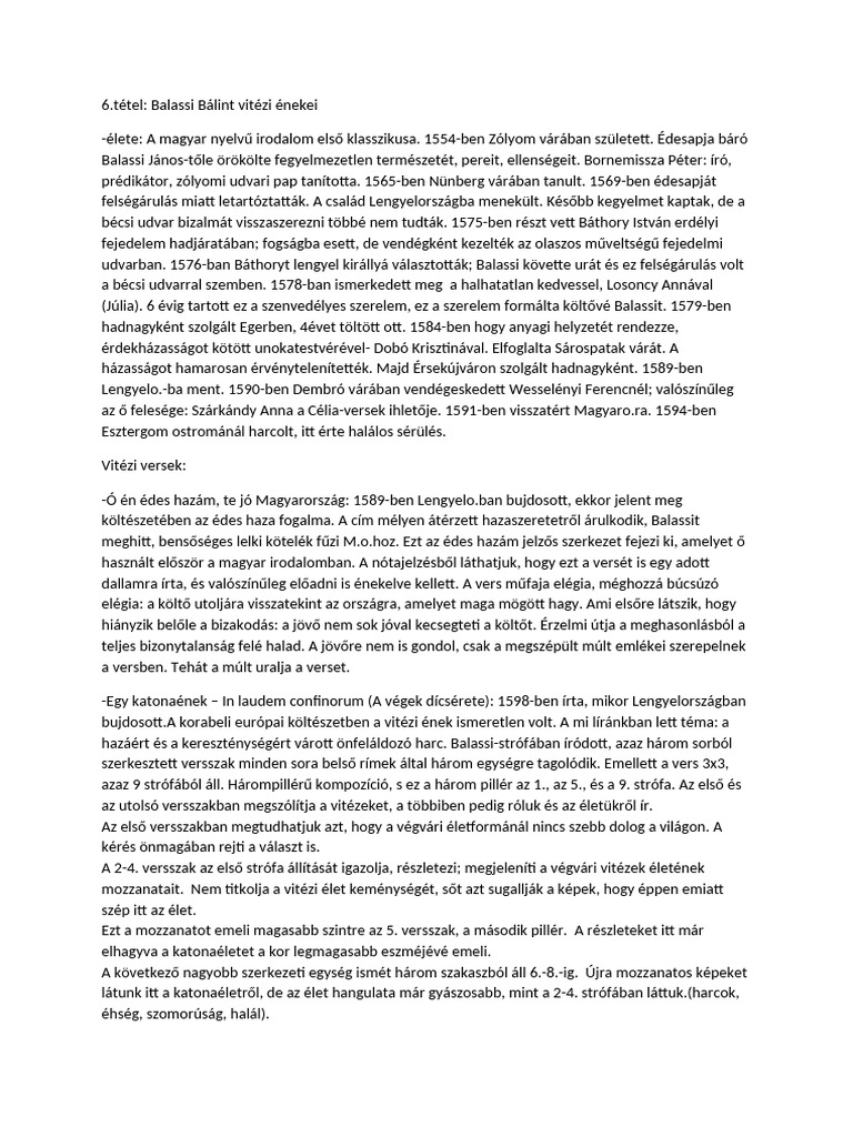 6 Balassi | PDF