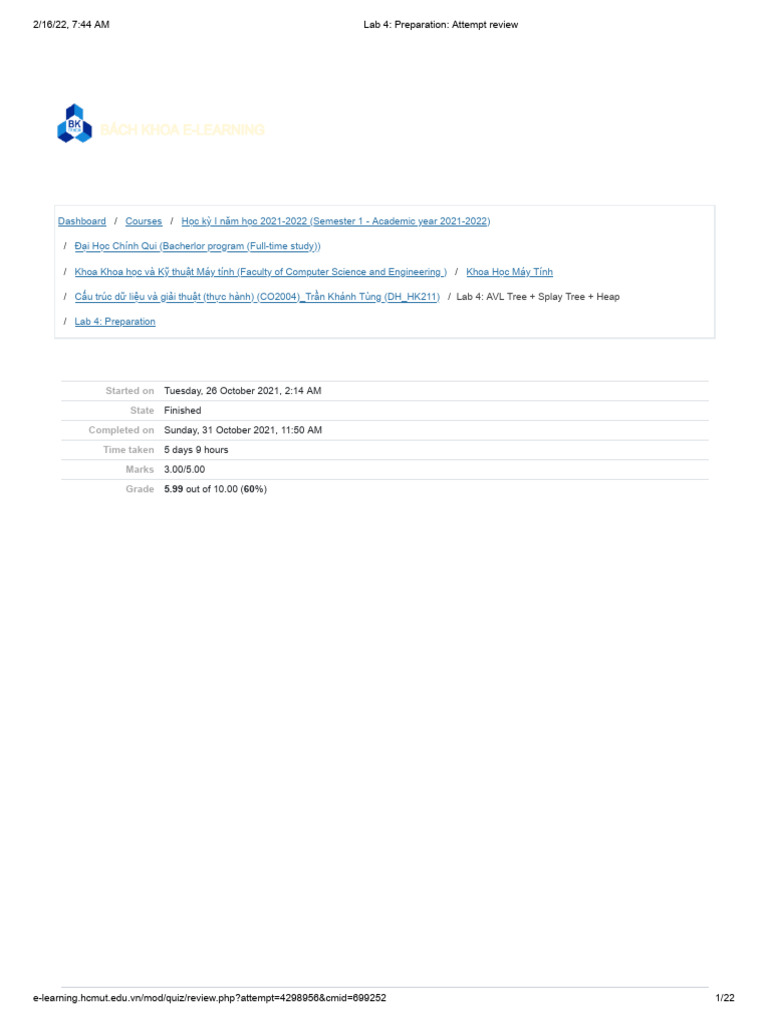 Lab 4 - Preparation - Attempt Review | PDF | Computer Programming ...
