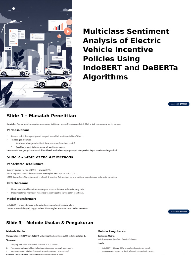 Multiclass Sentiment Analysis of Electric Vehicle Incentive Policies ...