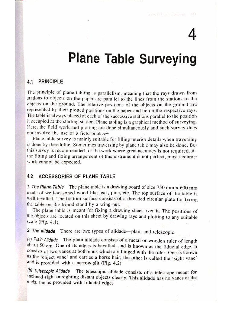 Plane Table Surveying | PDF