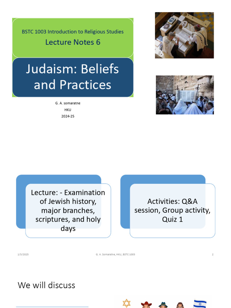 2025-1003-LN6-Judaism - Beliefs and Practices | PDF | High Holy Days ...