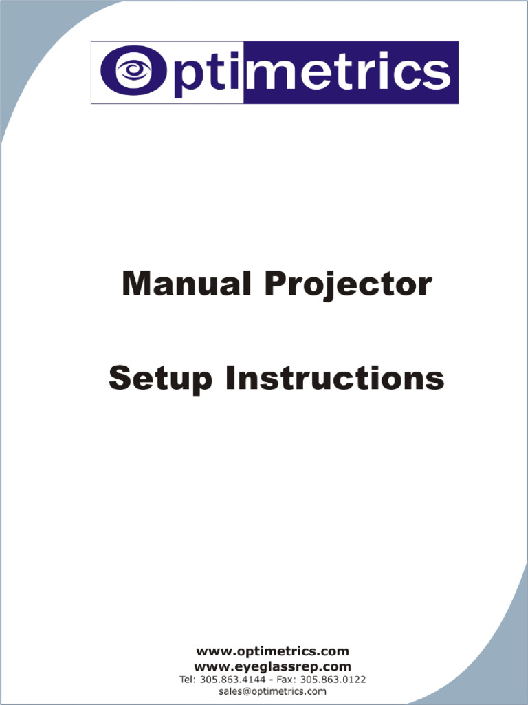 Projector Manual Setup With Focus Chart | PDF