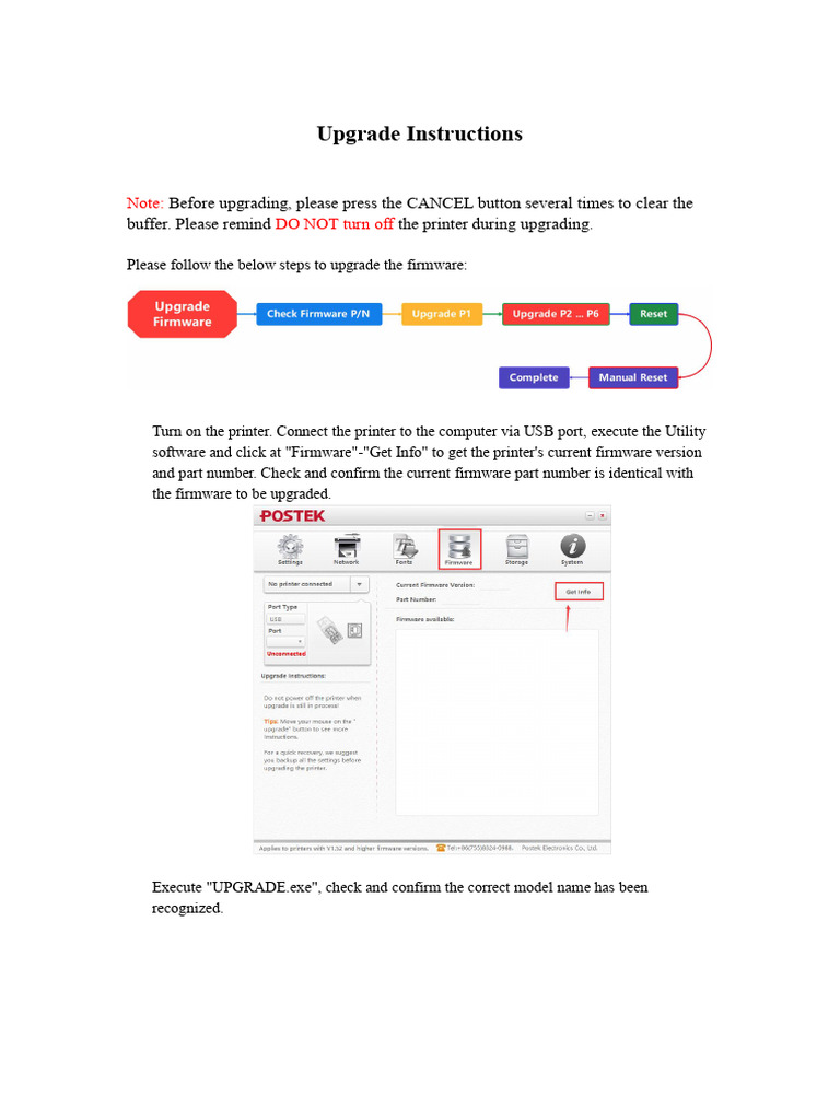 Printer Firmware Upgrade Guide | PDF