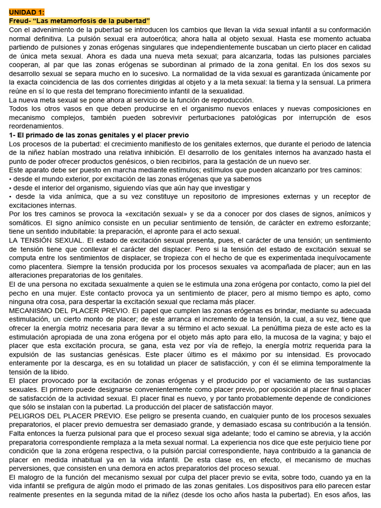 Resumen Peaa | PDF | Libido | Adolescencia