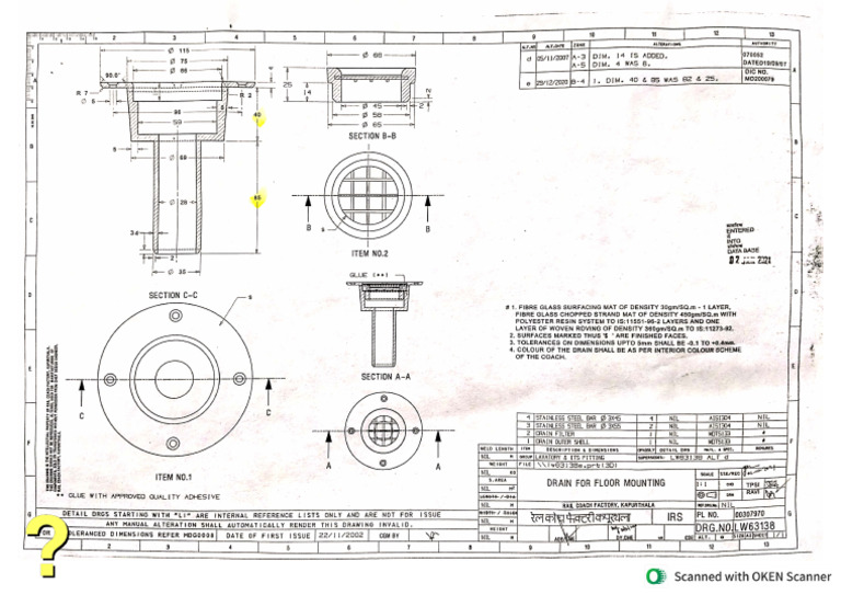 Drawing Drain For Floor | PDF