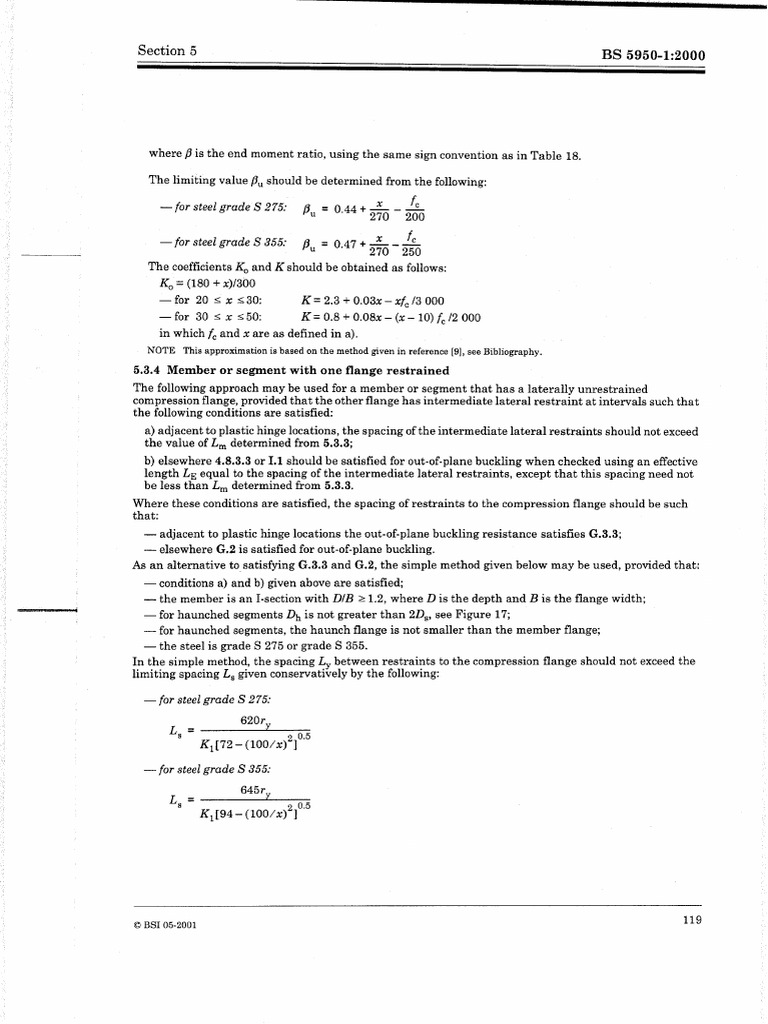 BS 5950-1-2000 Structural Use of Steelwork - Part129 | PDF