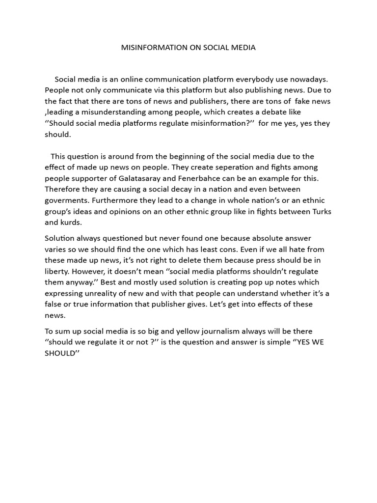 Misinformation On Social Media | PDF