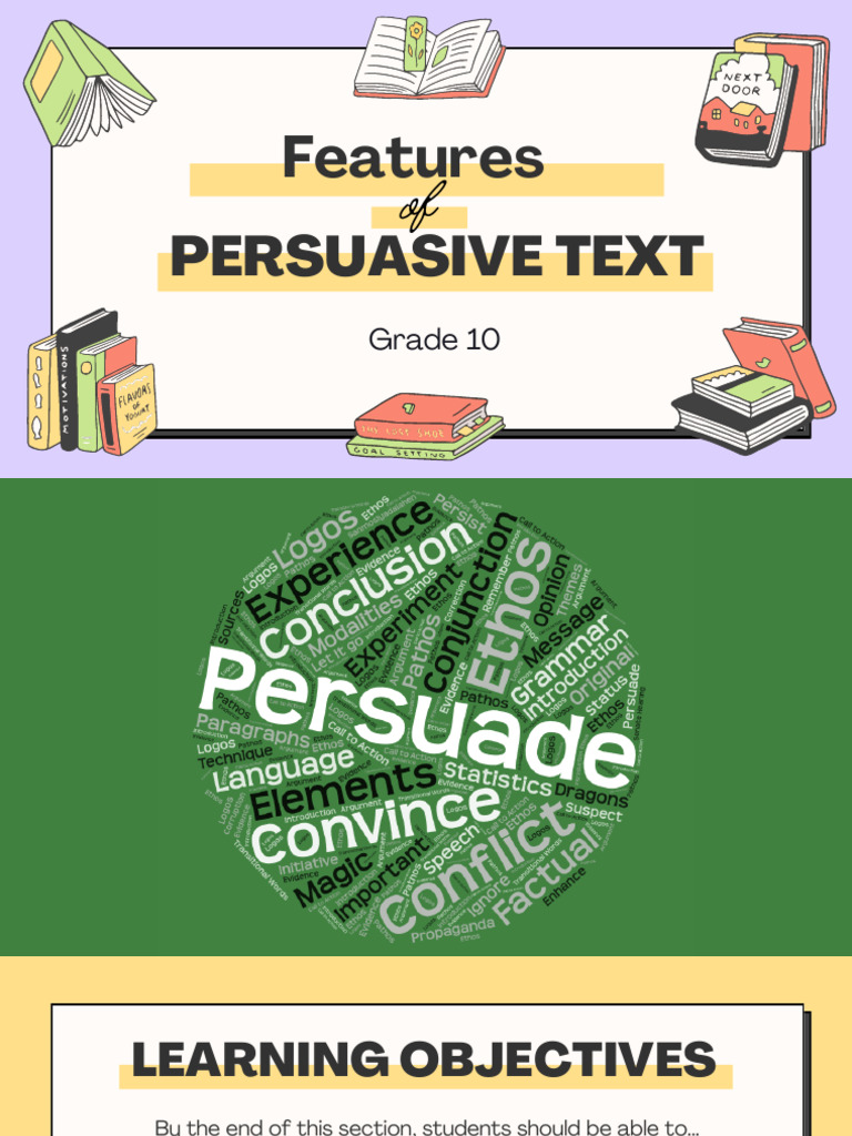 Features of Persuasive Writing Guide | PDF | Human Communication ...