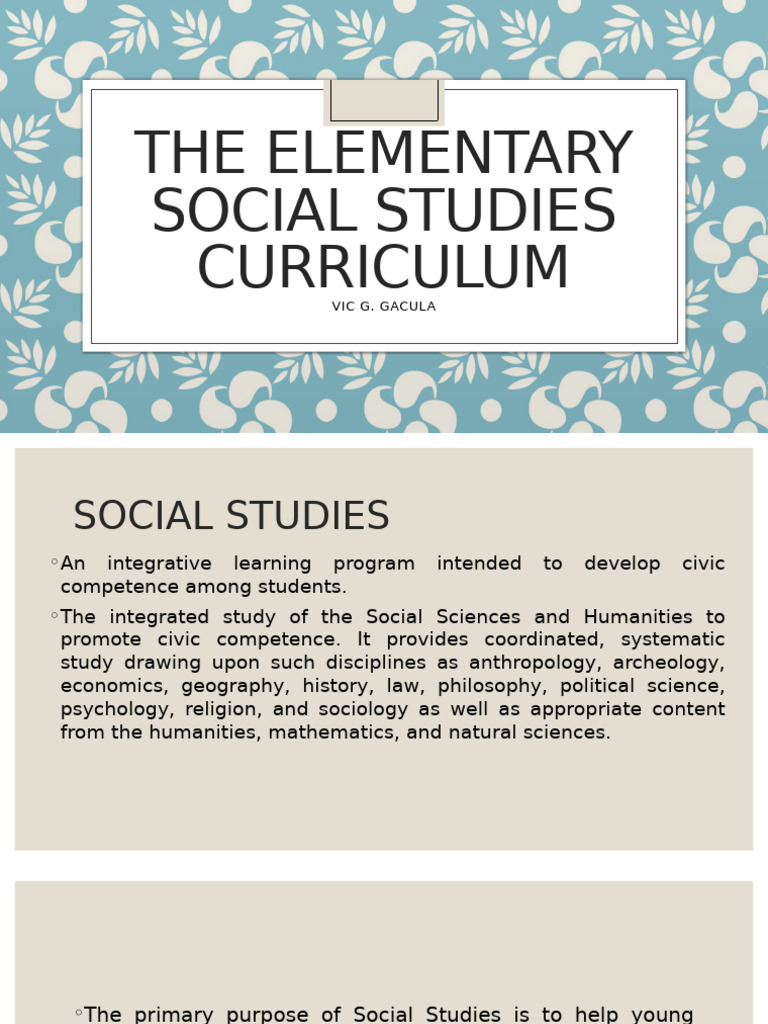 Philippine Social Studies Curriculum Overview | PDF | Constructivism ...