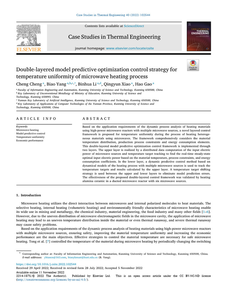 Double-Layered Model Predictive Optimization Control Strategy For | PDF ...