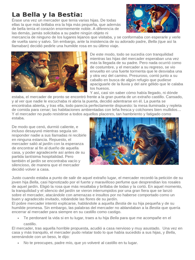 Bella y la Bestia: Amor y Redención | PDF