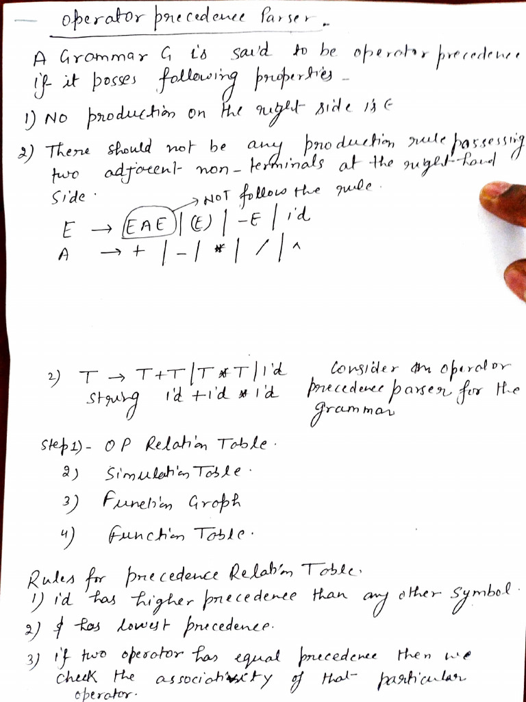 Operator Precedence Parser | PDF