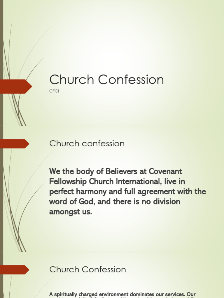 CFCI Church Confession of Faith | PDF