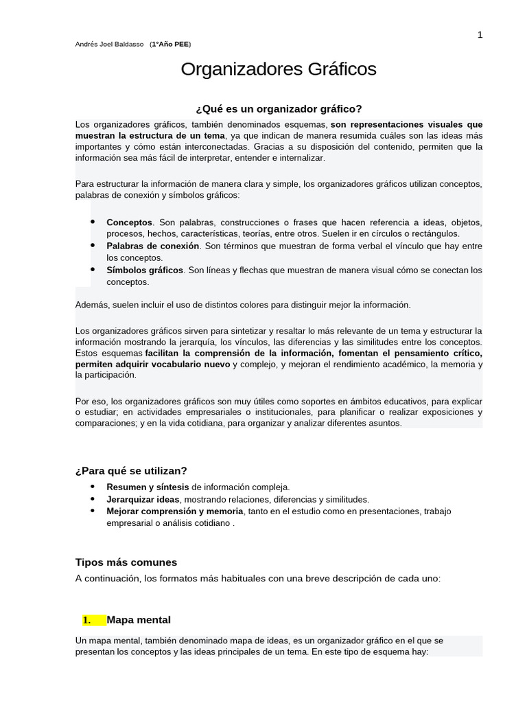 Organizadores Gráficos | PDF | Análisis FODA | Narración