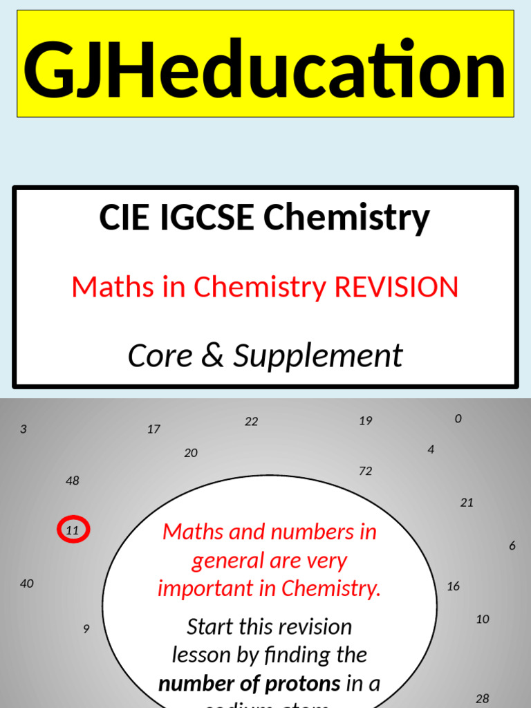 Maths in Cie Igcse Chemistry Revision | PDF | Ion | Mole (Unit)