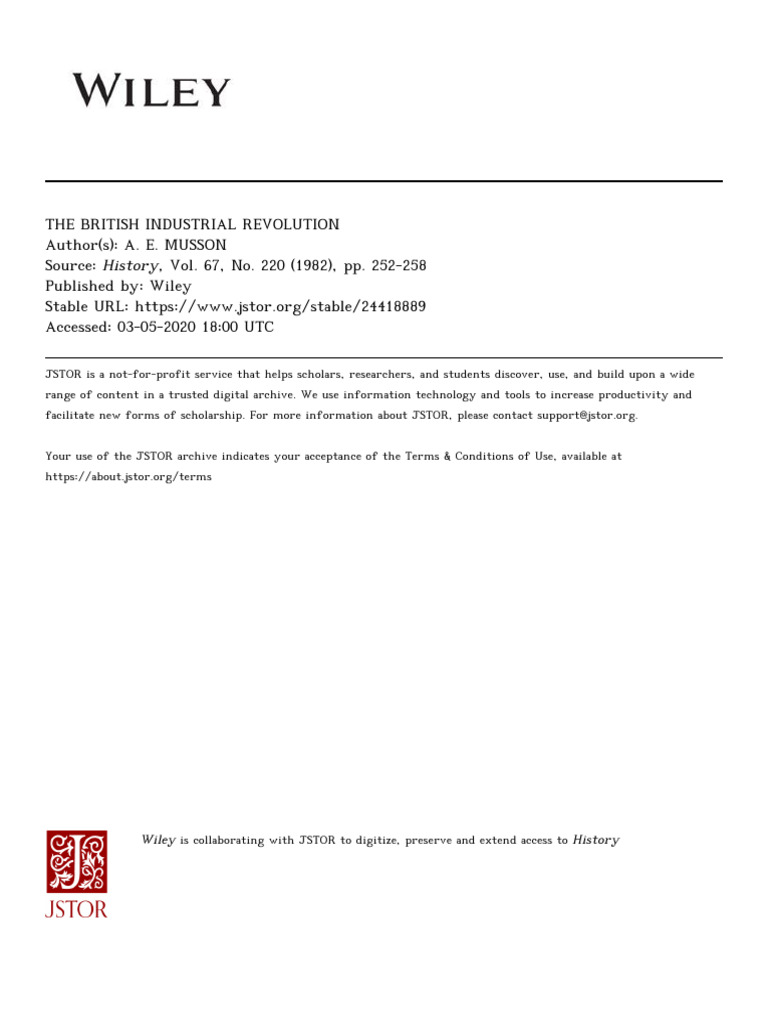 British Industrial Revolution Analysis | PDF | Science | Industrial ...
