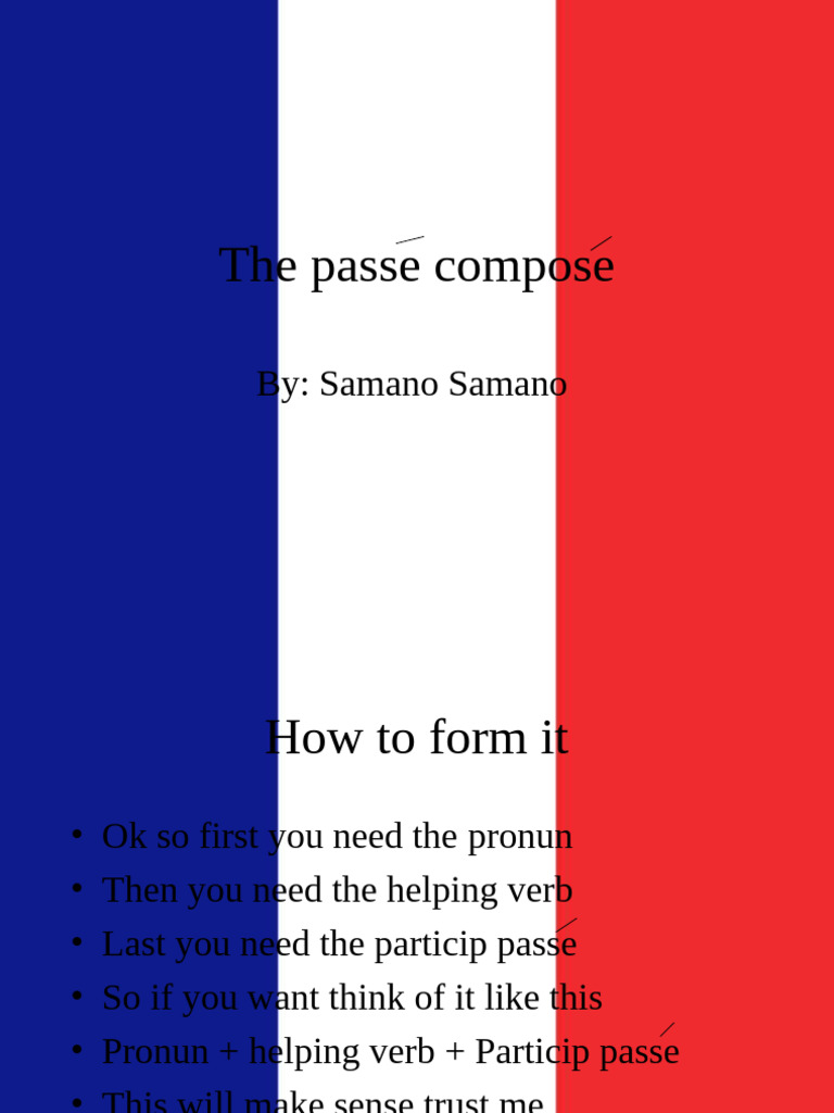 The Passe Compose-1 | PDF | Semantics | Languages Of Europe